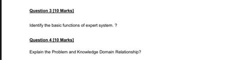 solved question 3 [10 marks] identify the basic functions of