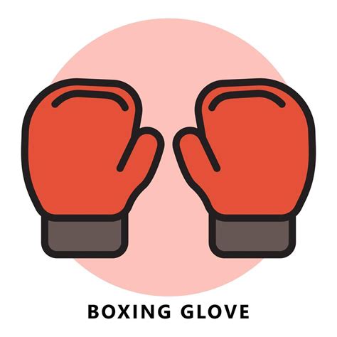dibujos animados de icono de guante de boxeo vector de símbolo de