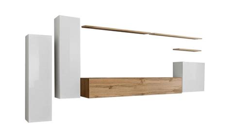 Jvmoebel Wohnzimmer Set Designer Wohnwand Wandregal Set 7tlg Luxus