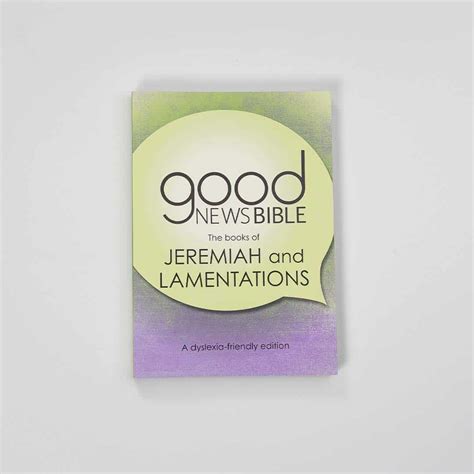 Good News Bible GNB Dyslexia Friendly Jeremiah And Lamentations