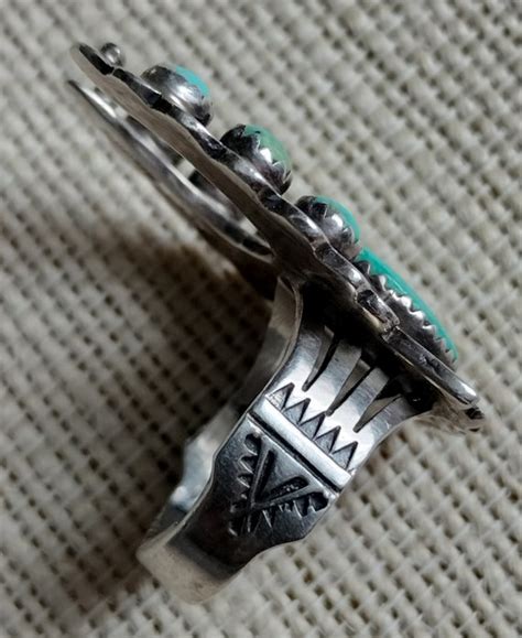 Native American Navajo Squash Blossom Eagle Sterling Gem