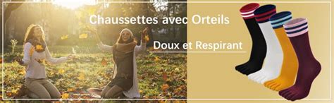 Chaussette à Doigts Femme Chaussettes Orteils Séparés de Sport en Coton