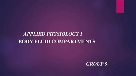 Solution Lesson Notes Body Fluid Compartments Studypool