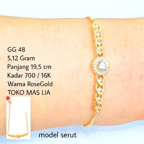Jual Gelang Tangan EMAS ASLI Kadar K TOKO MAS LIA GOLD BEKASI Gelang Emas Gelang