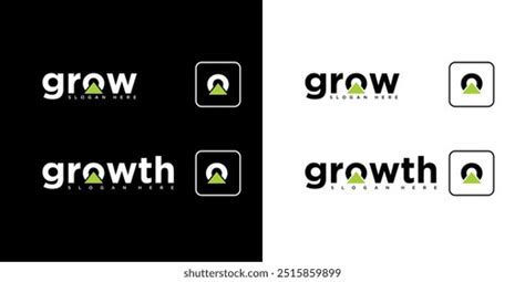 Modern Growth Logo Design Wordmark Abstract Stock Vector Royalty Free