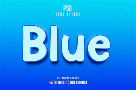 Blue 3d Text Effect Layer Styles ~ Creative Market