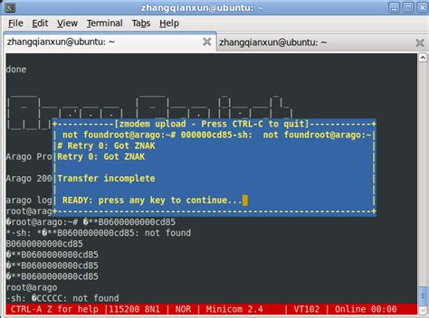 Problems On Using Minicom Zmodem Transfer File Processors Forum