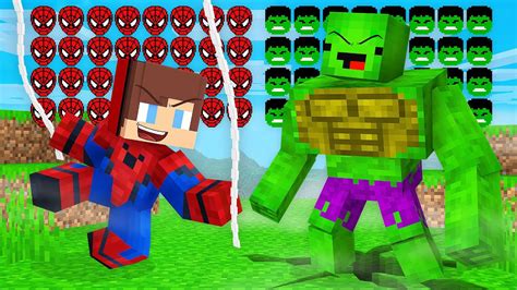 How JJ And Mikey Became Spiderman And Hulk In Minecraft Maizen Minecraft Videos