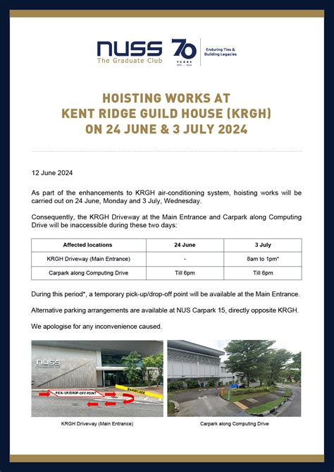 Hoisting Works At Kent Ridge Guild House Nuss