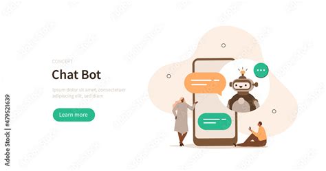 Customers Having Dialog With Chatbot On Smartphone Characters Chatting With Robot Asking
