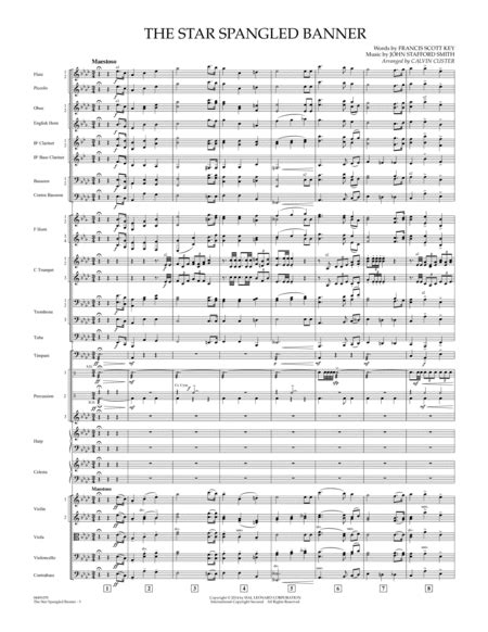 The Star Spangled Banner Conductor Score Full Score By John