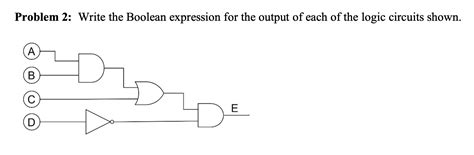 Solved Problem Write The Boolean Expression For The Chegg