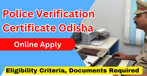 Police Verification Certificate Odisha Online Apply At Citizenportal Op