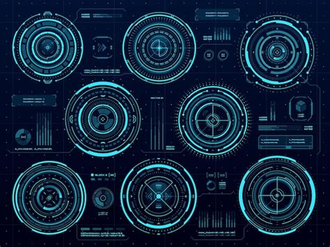 Interface Numérique Infographique De Données De Cercle Hud Vecteur