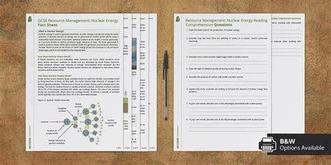 Gcse Resource Management Nuclear Reading Comprehension