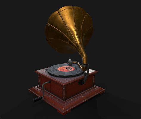 граммофон 3D Модель $5 - .ma - Free3D