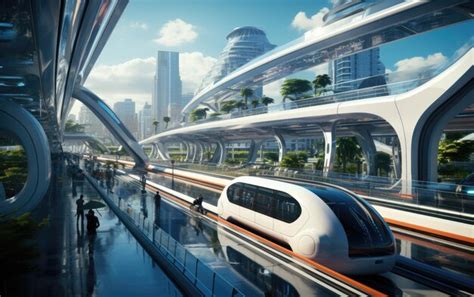 Premium Photo Futuristic Transportation Integration Train