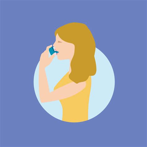 Woman Use Inhaler Concept Banner Flat Style Vector Art At Vecteezy