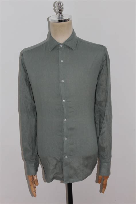 Luxury × Massimo Dutti Mens Massimo Dutti Long Sleeve Linen Shirt