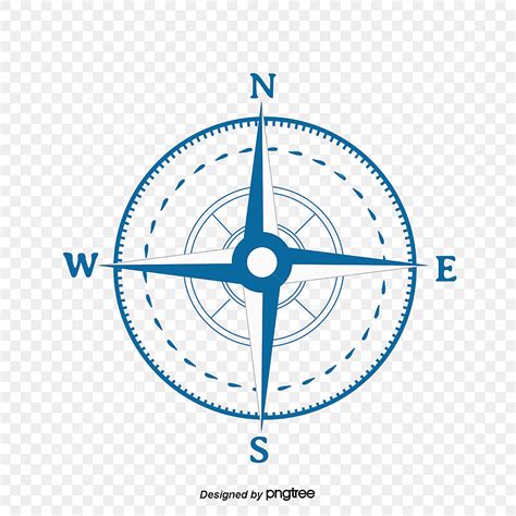 Blue Material Vector Hd Png Images Blue Compass Vector Material Compass Clipart Compass Blue