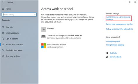 How To Remove Windows MDM Provisioning Package Customer Support And