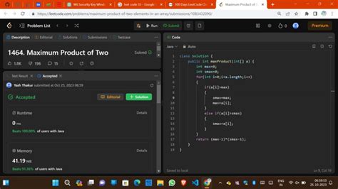 dsawithedslash leetcode 100daychallenge codingjourney