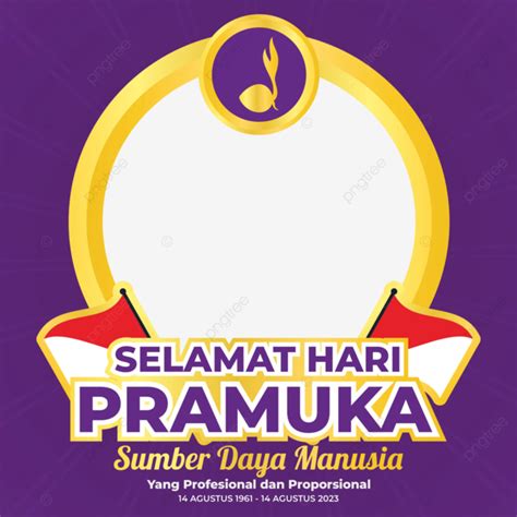 Twibbon Happy Scout Day 2023 Vector Design Scouting Day Indonesian