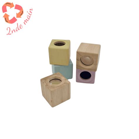 Blocs Sensoriels Pastels En Bois Plantoys Handouceur