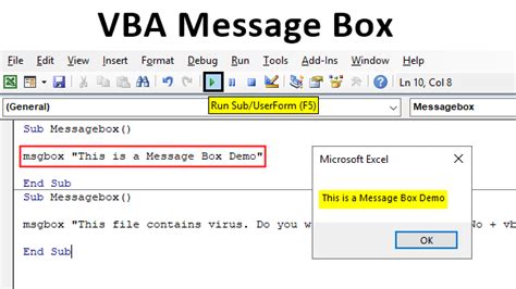 Vba Message Box Creating Vba Message Box Icon Constants And Title