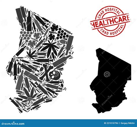 Narcotic Mosaic Map Of North Holland And Scratched Healthcare Stamp