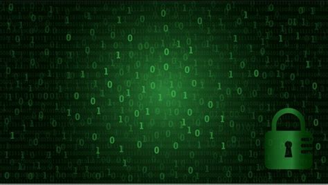 Código De Datos De La Computadora De Matriz Binaria En El Estilo Plano