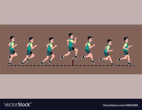Animation Frames Of Running Man Royalty Free Vector Image