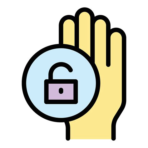 Verification Palmprint Icon Vector Flat 26607022 Vector Art At Vecteezy