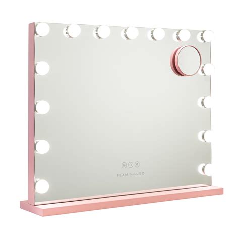 Flamingueo Miroir Maquillage Lumineux LED 15 Lumières 3 Modes Contrôle