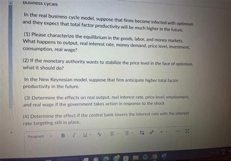 Solved Intertemporal Monetary Model Consider The Monetary