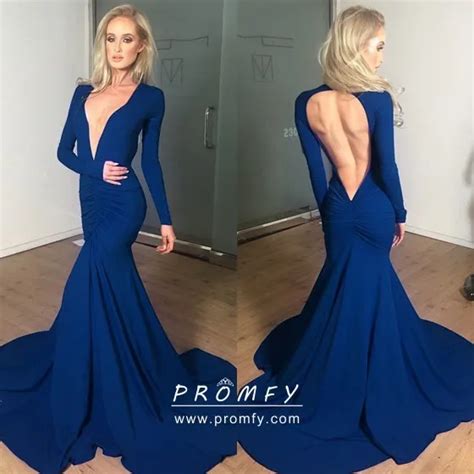 Navy Blue Long Sleeve Formal Dress Dresses Images 2022