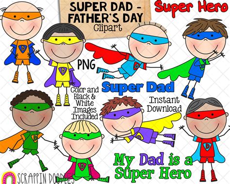 Dad S Clip Art Dads Tag Super Papa Mit Seinen Kindern Mein Vater Ist