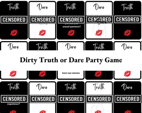 100 Dirty Truth Or Dare Cards Adult Party Game Truth Or Dare Etsy Uk