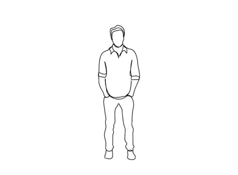 O Desenho De Arte De Linha única Do Homem Continua A Ilustração