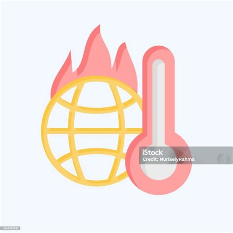 아이콘 온도 상승 기후 변화 기호와 관련이 있습니다 플랫 스타일 심플한 디자인 편집 가능 간단한 그림 건강관리와 의술에 대한 스톡 벡터 아트 및 기타 이미지 Istock