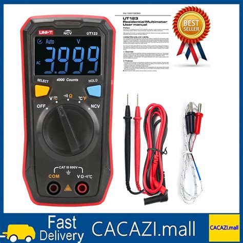 UNI T UT123 UT123D Tester Multimeter Digital Automatic Digital Tester