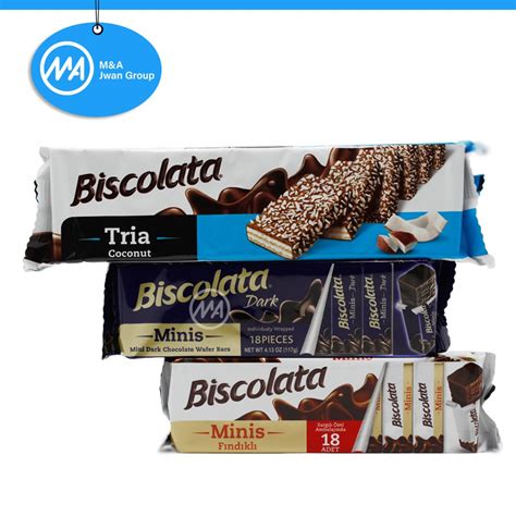 Biscolata Minis Wafer Chocolate Coklat 117g Shopee Malaysia