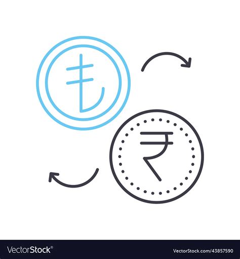 Connect Line Icon Outline Symbol Royalty Free Vector Image