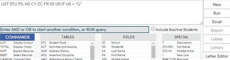 intermediate query aeries software