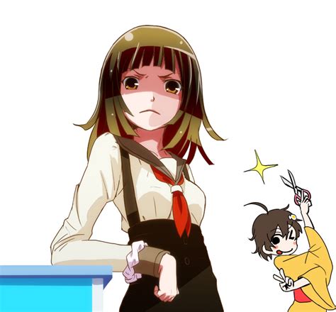 Sengoku Nadeko And Araragi Tsukihi Monogatari Drawn By Shv Danbooru