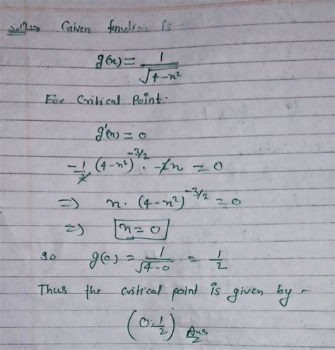 [Solved] find all critical points. find critical points . g (x ) 4-x | Course Hero