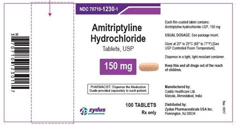 Amitriptyline Fda Prescribing Information Side Effects And Uses