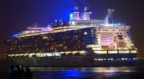 Oasis Of The Seas Leaving Cozumel Mexico At Night Cruise Europe