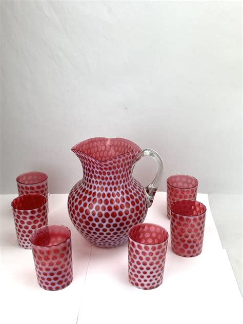 Lot 43 Spectacular Hobbs Victorian Art Glass Water Set Van Metre Auction