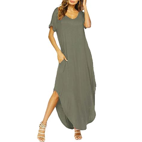 Loose Beach Casual Dresses Women Summer Long Maxi Dress 2019 Short